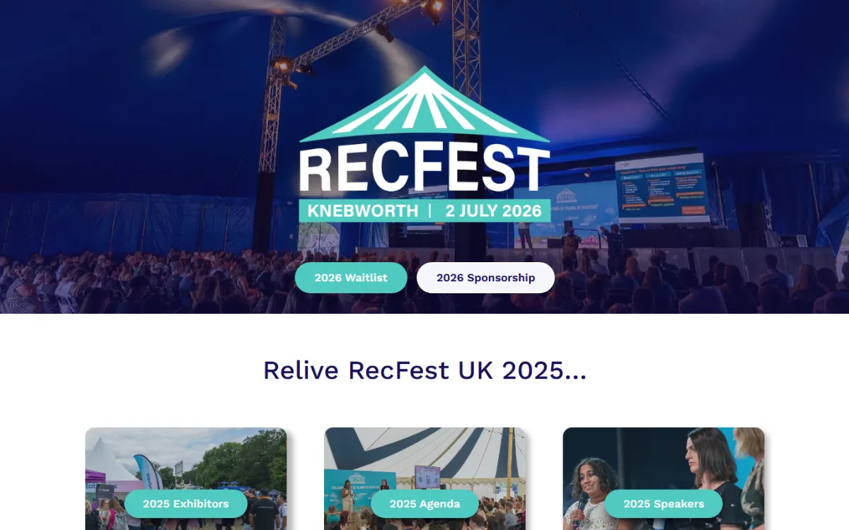 RecFest UK 2026 Knebworth Park | NextInHR
